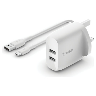 Argos Product Support for Belkin 24W Dual USB-A Wall Charger & USB-A to ...