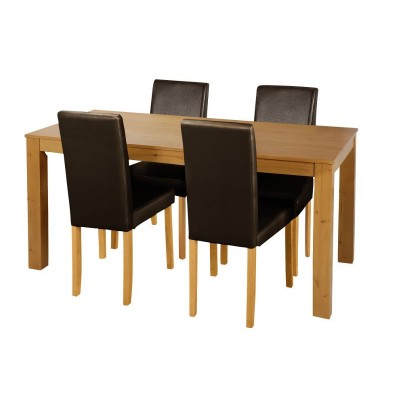 Argos Product Support for SUTTON DINING TABLE AND 4 CHOC CHAIRS (395/6388)