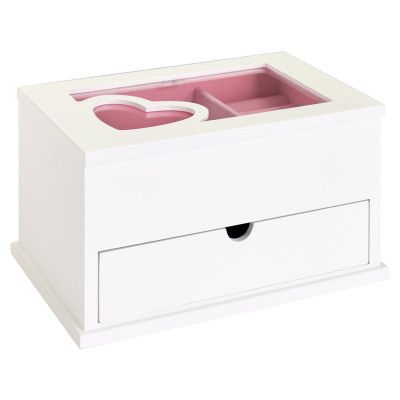 Argos Product Support for Argos Home White Heart Wooden Jewellery Box ...