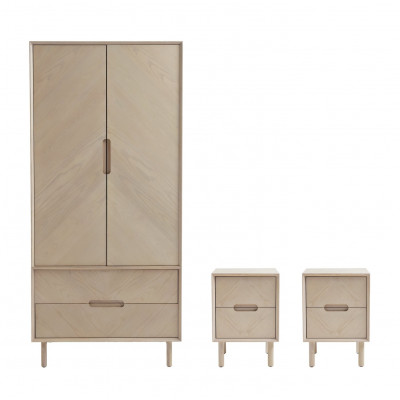 Argos Product Support for Habitat Halden Skandi 3 Piece 2 Door Wardrobe Set Natural 927 9997