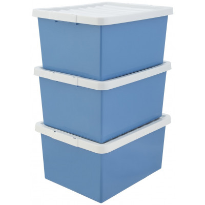 Argos Product Support for Argos Home 3 x 27L Storage Boxes - Blue (948/ ...